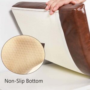 Custom Size Leather Bench Cushion, Luxury Window Seat Cushion Soft Sofa Swing Chair Pad, Non-Slip Waterproof PU Leather Chair Mat for Outdoor,Indoor,Garden,Patio