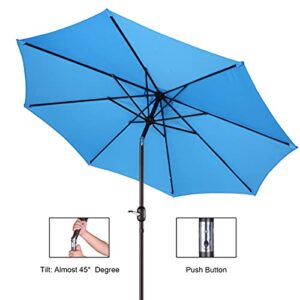 Pure Garden 741227ETJ Patio Umbrella, Blue