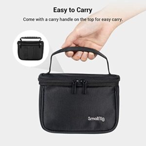 SMALLRIG Mini Camera Storage Bag, Protective Carrying Case, Handbag Box for DJI Action 2 / Follow Focus / LED Light / Microphone, Adjustable Dividers – 3704