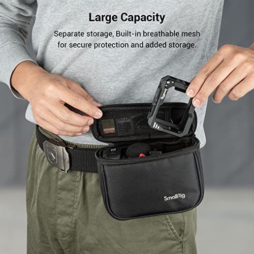 SMALLRIG Mini Camera Storage Bag, Protective Carrying Case, Handbag Box for DJI Action 2 / Follow Focus / LED Light / Microphone, Adjustable Dividers – 3704