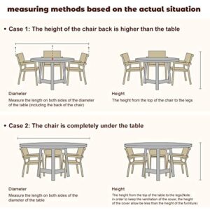 Bestalent Patio Furniture Covers Waterproof for Table ,Round Outdoor Table and Chair Set Covers 94" DIAx23 H,Brown