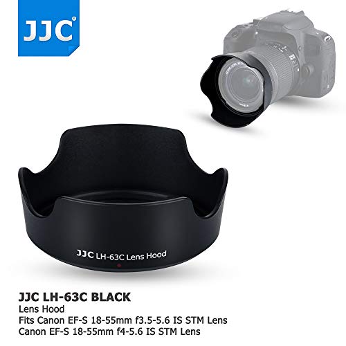 Reversible Lens Hood Shade Protector for Canon EF-S 18-55mm F3.5-5.6 is STM & EF-S 18-55mm F4-5.6 is STM & RF 24-50mm f/4.5-6.3 is STM Lens on Camera EOS R8 Rebel T8i T7i SL3 90D Replace Canon EW-63C