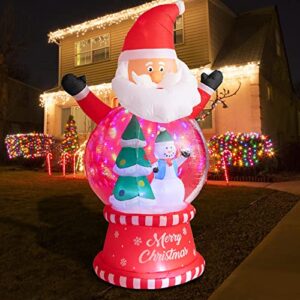 wonder garden christmas inflatable blow up santa claus with build-in rotating leds inflatables for holiday party xmas lawn garden yard decorations