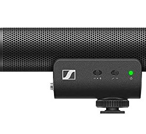 Sennheiser Professional MKE 400 Directional On-Camera Shotgun Microphone with 3.5mm TRS and TRRS Connectors for DSLR, Mirrorless & Mobile , Connects with Auxiliary