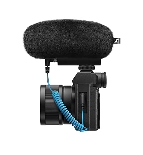 Sennheiser Professional MKE 400 Directional On-Camera Shotgun Microphone with 3.5mm TRS and TRRS Connectors for DSLR, Mirrorless & Mobile , Connects with Auxiliary