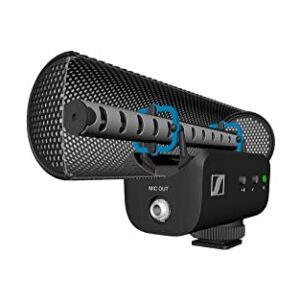 Sennheiser Professional MKE 400 Directional On-Camera Shotgun Microphone with 3.5mm TRS and TRRS Connectors for DSLR, Mirrorless & Mobile , Connects with Auxiliary