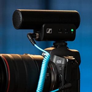 Sennheiser Professional MKE 400 Directional On-Camera Shotgun Microphone with 3.5mm TRS and TRRS Connectors for DSLR, Mirrorless & Mobile , Connects with Auxiliary