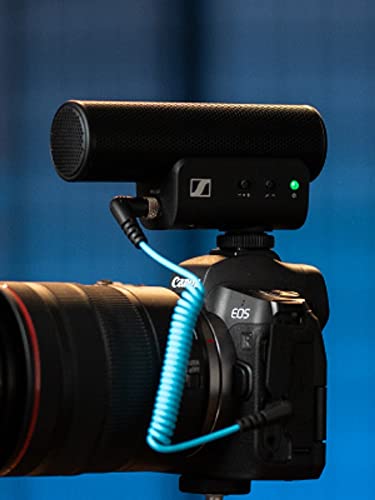 Sennheiser Professional MKE 400 Directional On-Camera Shotgun Microphone with 3.5mm TRS and TRRS Connectors for DSLR, Mirrorless & Mobile , Connects with Auxiliary