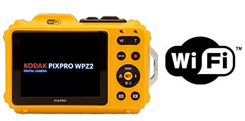 KODAK PIXPRO WPZ2 Rugged Waterproof Digital Camera 16MP 4X Optical Zoom 2.7" LCD Full HD Video, Yellow