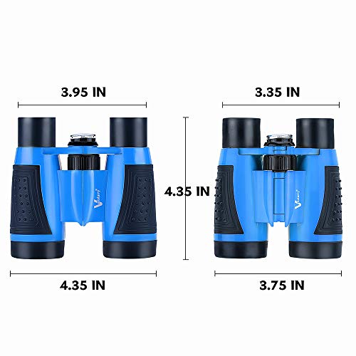 Vanstarry Compact Binoculars for Kids Bird Watching Hiking Camping Fishing Accessories Gear Essentials Best Toy Gifts for Boys Girls Children Toddler Waterproof 5X30 Optical Lens Including Compass