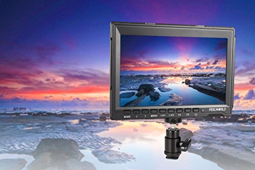 FEELWORLD FW759 Camera Monitor 7” HD 1280x800 Field Video LCD IPS Screen 1200:1 High Contrast Ratio for Steady Cam, DSLR Rig, Camcorder Kit, Handheld Stabilizer