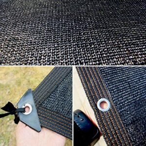 B L 90% Shade Cloth 6.5 Ft x 10 Ft, Black Premium Mesh Shade Panel with Grommets for Plant Cover, Greenhouse, Barn,Top Shade Cloth Quality Panel for Flowers, Plants, Patio Lawn