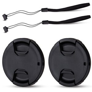 2-pack jjc 40.5mm front lens cap cover with deluxe cap keeper for sony zv1f zv-1f zve1 zv-e1 zve10 zv-e10 a6000 a6100 a6300 a6400 a6500 a5100 a7c with sony e pz 16-50mm kit lens or fe 28-60mm lens