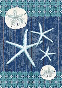 toland home garden 1110256 sand dollars and sea stars summer flag 12×18 inch double sided summer garden flag for outdoor house beach flag yard decoration