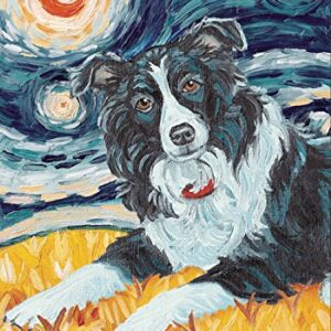 Toland Home Garden 112648 Van Growl-Border Collie Dog Flag 12x18 Inch Double Sided Dog Garden Flag for Outdoor House Border Collie Flag Yard Decoration