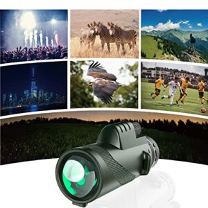 80x100 HD Monocular Telescope for Adults with Smartphone - High Power Monocular with Adapter Lightweight BAK-4 Prism & FMC Lens Monoculars for Bird Watching Stargazing Hunting Camping Hiking Travel