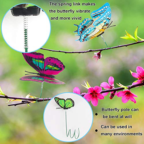 Augshy Butterfly Decorations, 75 Pcs Butterfly Stakes Waterproof Decorative Garden Stakes for Indoor/Outdoor Christmas Yard Decor