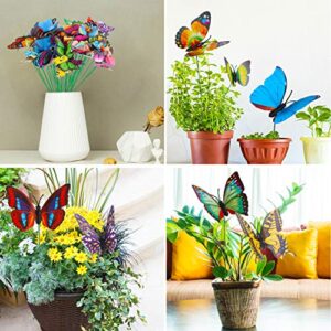 Augshy Butterfly Decorations, 75 Pcs Butterfly Stakes Waterproof Decorative Garden Stakes for Indoor/Outdoor Christmas Yard Decor