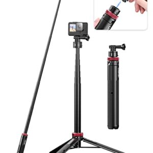 57in Selfie Stick Tripod for Gopro - ULANZI Go Quick II Extendable Tripod Stand Magnetic Suction Quick Release Vlog Accessories Handle for GoPro Hero 11 10 9 8 7 6 5/Max/DJI OSMO Action Cam