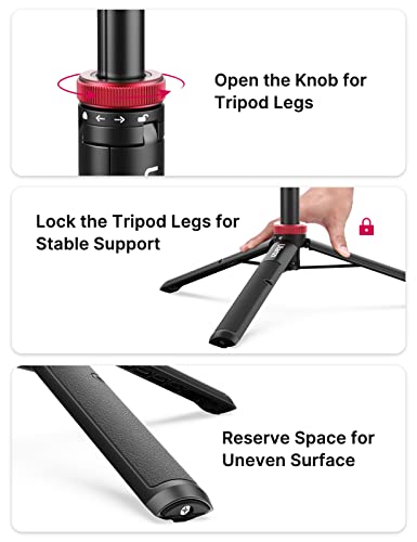 57in Selfie Stick Tripod for Gopro - ULANZI Go Quick II Extendable Tripod Stand Magnetic Suction Quick Release Vlog Accessories Handle for GoPro Hero 11 10 9 8 7 6 5/Max/DJI OSMO Action Cam