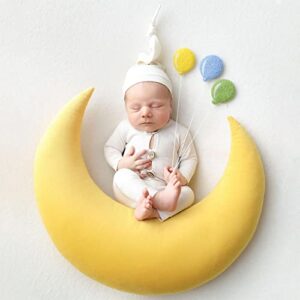 IGMaryBox Baby Moon Star Pillow Newborn Posing Pillow Newborn Photography Prop Newborn Photography Posing Pillows Newborn Photography Props Set (Yellow)