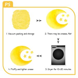 IGMaryBox Baby Moon Star Pillow Newborn Posing Pillow Newborn Photography Prop Newborn Photography Posing Pillows Newborn Photography Props Set (Yellow)