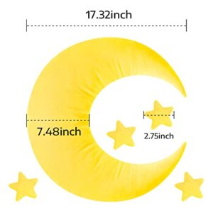 IGMaryBox Baby Moon Star Pillow Newborn Posing Pillow Newborn Photography Prop Newborn Photography Posing Pillows Newborn Photography Props Set (Yellow)