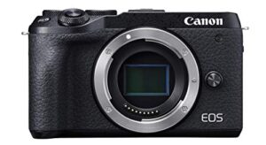 canon mirrorless camera [eos m6 mark ii] (body) for vlogging|cmos (aps-c) sensor| dual pixel cmos auto focus| wi-fi |bluetooth and 4k video, black