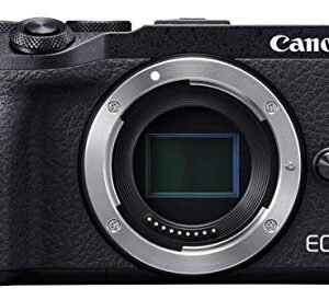 Canon Mirrorless Camera [EOS M6 Mark II] (Body) for Vlogging|CMOS (APS-C) Sensor| Dual Pixel CMOS Auto Focus| Wi-Fi |Bluetooth and 4K Video, Black