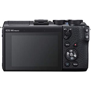 Canon Mirrorless Camera [EOS M6 Mark II] (Body) for Vlogging|CMOS (APS-C) Sensor| Dual Pixel CMOS Auto Focus| Wi-Fi |Bluetooth and 4K Video, Black