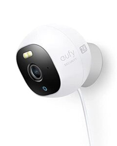 eufy security s210 outdoor cam, all-in-one outdoor security camera with 2k resolution, spotlight, color night vision, no monthly fees, wired camera, security camera outdoor, ip67 weatherproof