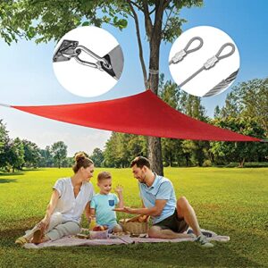 5'' Sun Shade Sail Hardware Kit with 304 Stainless Steel Wire Rope for Triangle Rectangle Sun Shade Sail Installation, Garden Outdoors Accessories , 48 Pcs (5 inch)