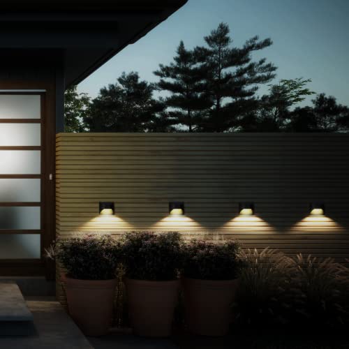 ILLSTAR Solar Step Lights Outdoor Waterproof, Solar Deck Lights,3 CCT Color 3000K/4000K/5000K Options Fence Lights,for Yard Garden Deck Fence Stair（6-Pack）