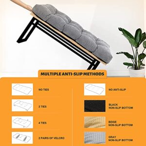 ROFIELTY Custom Indoor Bench Cushions, Non-Slip Tufted Swing seat Cushions, Piano Bench Cushions, Sofa Cushions, Indoor/Outdoor Patio Cushions