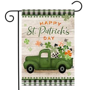 st. pat’s pickup holiday garden flag 12.5″ x 18″ briarwood lane