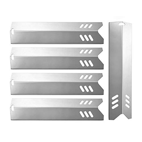 SHINESTAR 15'' Grill Heat Plate, Grill Replacement Part for Dyna-Glo, Backyard & Uniflame Grill, DGF510SBP, DGF493BNP, BY15-101-001-02, BY13-101-001-13, Stainless Steel, 5-Pack, 15" x 3-13/16"