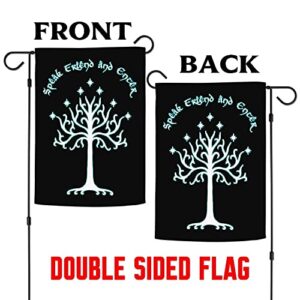 FAQDFLAU Speak Friend and Enter Farmhouse Yard Outdoor Decoration Burlap Garden Flag 12.5 x 18 Inch Double Sided