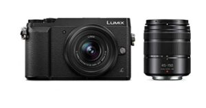 panasonic lumix gx85 4k digital camera, 12-32mm and 45-150mm lens bundle, 16 megapixel mirrorless camera kit, 5 axis in-body dual image stabilization, 3-inch tilt and touch lcd, dmc-gx85wk (black)