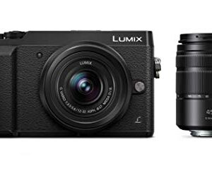 Panasonic LUMIX GX85 4K Digital Camera, 12-32mm and 45-150mm Lens Bundle, 16 Megapixel Mirrorless Camera Kit, 5 Axis In-Body Dual Image Stabilization, 3-Inch Tilt and Touch LCD, DMC-GX85WK (Black)