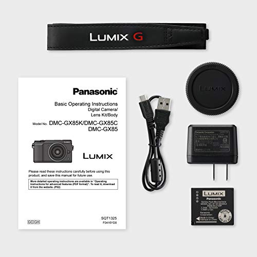 Panasonic LUMIX GX85 4K Digital Camera, 12-32mm and 45-150mm Lens Bundle, 16 Megapixel Mirrorless Camera Kit, 5 Axis In-Body Dual Image Stabilization, 3-Inch Tilt and Touch LCD, DMC-GX85WK (Black)