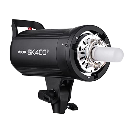 Godox SK400II Professional Compact 400Ws Studio Flash Strobe Light Built-in Godox 2.4G Wireless X System GN65 5600K with 150W Modeling Lamp for E-Commerce Product Portrait Lifestyle Photography