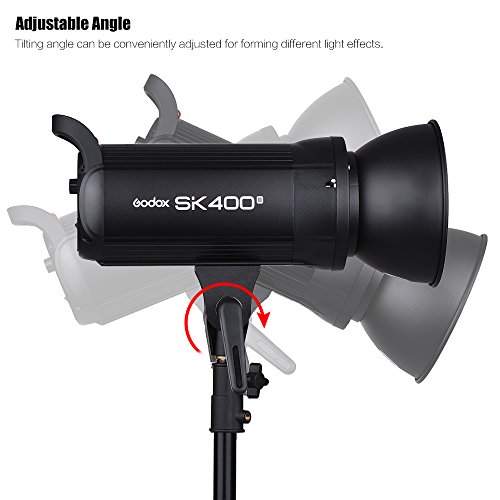 Godox SK400II Professional Compact 400Ws Studio Flash Strobe Light Built-in Godox 2.4G Wireless X System GN65 5600K with 150W Modeling Lamp for E-Commerce Product Portrait Lifestyle Photography