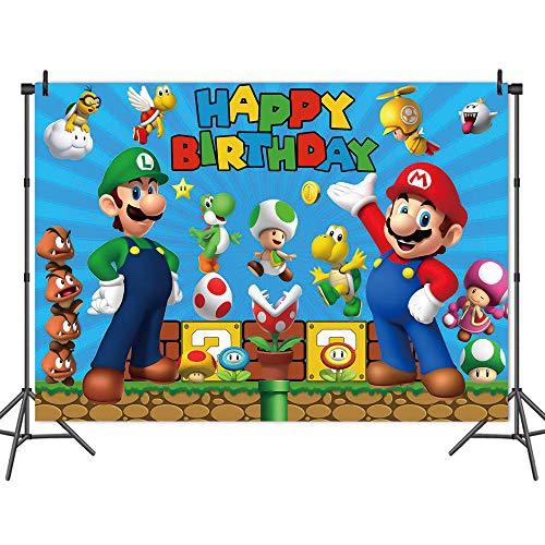 Theme Party Background Cartoon Party Background Children Birthday Party Photo Background Photography Banner Birthday Party Decoration 5X3FT