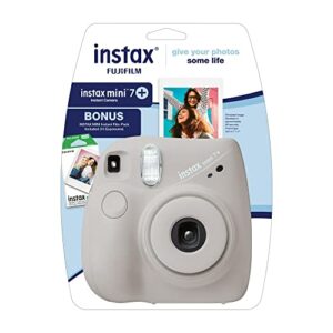 fujifilm instax mini 7+ gray bundle (10 film pack)