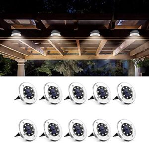 solpex 18 pack solar outdoor lights,12 pack solar ground lights,6 pack solar fence lights,outside waterproof garden landscape lighting for yard deck lawn patio gutter walkway