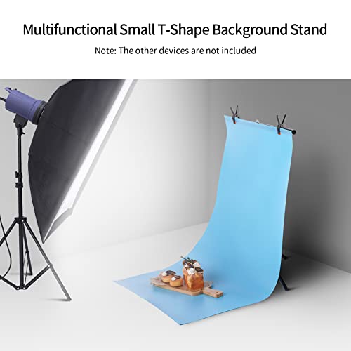 Selens Photography Backdrop Stand 30 Inches Small T Shape Support Light Stands Mini Holder for Photo Studio Tabletop Desktop Background Paper, T-Shape Background Support Stand Crossbar with 2 Clamps