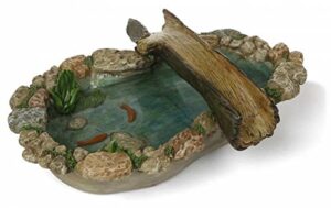 tree bridge pond miniature fairy garden resin figurine