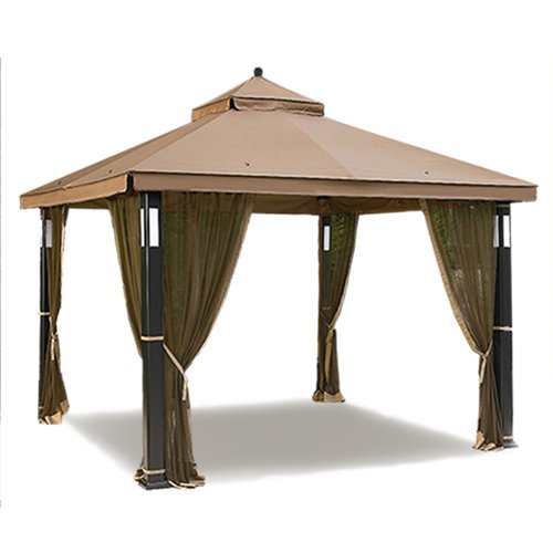 Garden Winds Lighted Gazebo Replacement Canopy Top Cover - RipLock 350