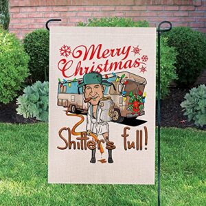 Merry Christmas Garden Flag, National Christmas Decorations Outdoor, Christmas Garden Flag Village, Christmas Holiday Garden Flag, Vertical Double Sided 12.5 x 18 Inch Christmas Yard Decor