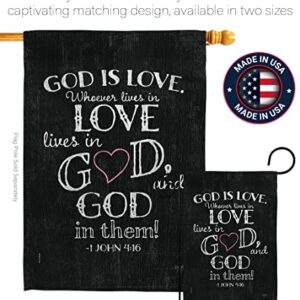 Breeze Decor God is Love Garden Flag Religious Bible Verses Bless Faith Thank Hope Pray Christian Religion House Decoration Banner Small Yard Gift Double-Sided, Made in USA